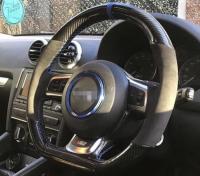 China Black Suede Steering Wheel Cover Designed for Audi A3 8P S3 R8 TT TTS TT RS 2008-2015 for sale