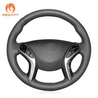China Red Suede Steering Wheel Cover for Hyundai Elantra GT Coupe i30 2011-2017 Perfect Fit for sale