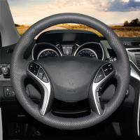 China Red Suede Steering Wheel Cover for Hyundai Elantra GT Coupe i30 2011-2017 Perfect Fit for sale