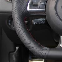 China Maroon Nappa Leather Steering Wheel Cover for Audi A3 8P S3 R8 TT TTS TT RS 2008-2015 for sale
