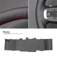 China Hand-Sewn Car Accessories Steering Wheel Cover for Kia Optima 2021 2022 GT GT-Line for sale