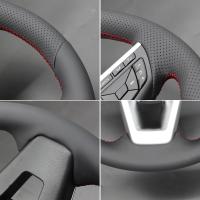 China Customized 3-Spoke Steering Wheel Cover for Nissan Navara 350z Patrol Y61 and Durable for sale