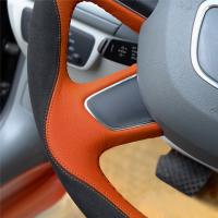 China Black Artificial Leather Steering Wheel Cover for Audi A8 A8 L Allroad Q5 Q7 2011-2018 for sale
