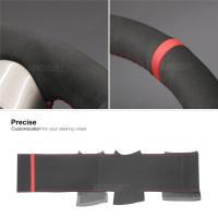 China Customize Black Suede Steering Wheel Cover for Hyundai Tiburon/Coupe/S-Coupe 2007-2010 for sale