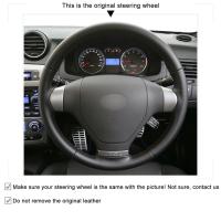 China Customize Black Suede Steering Wheel Cover for Hyundai Tiburon/Coupe/S-Coupe 2007-2010 for sale