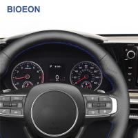 China Sample MEWANT Brown Hand Sewing Ultra Thin 3D GTI Steering Wheel Cover for KIA Optima K5 2021 for sale