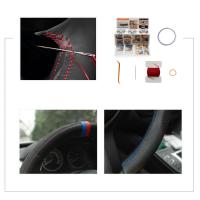 China Genuine Leather Black Suede Steering Wheel Cover for BMW F12 F13 M6 F33 F30 M Sport 2013-2017 for sale