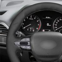 China White Thread Sports Style Steering Wheel Cover for Hyundai i30 N Veloster N 2017-2021 for sale