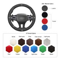 China White Thread Sports Style Steering Wheel Cover for Hyundai i30 N Veloster N 2017-2021 for sale