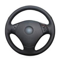 China Black Car Steering Wheel Cover for BMW E90 320 318i 320i 325i 330i 320d X1 328xi 2007 for sale