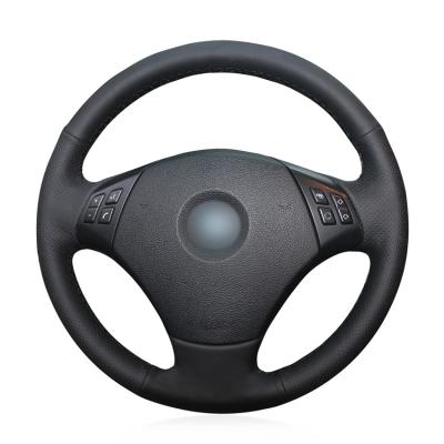 China Black Car Steering Wheel Cover for BMW E90 320 318i 320i 325i 330i 320d X1 328xi 2007 for sale
