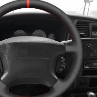 China Customized Vegan Leather Steering Wheel Cover for Nissan Patrol 1997-2004 Edition for sale