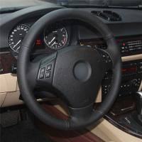 China Black Car Steering Wheel Cover for BMW E90 320 318i 320i 325i 330i 320d X1 328xi 2007 for sale