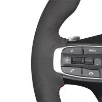 China Kia Sportage K5 GT/GT-Line 2020-2023 Grey Genuine Leather Custom Steering Wheel Cover for sale