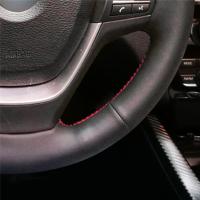 China 2014-2016 Year Customized Black Hand Sewing DIY Steering Wheel Cover for BMW X4 F26 for sale
