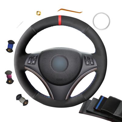 China Customized Leather Steering Wheel Cover for BMW E90 325i 330i 335i E87 120i 130i 120d for sale
