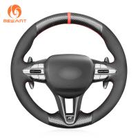 China Hyundai i30 N Veloster N 2017-2021 Custom Matt Carbon Soft Suede Steering Wheel Cover for sale