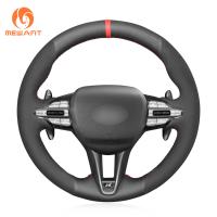 China Car Leather Steering Wheel Cover for Hyundai i30 N Veloster N 2017 2018 2019 2020 2021 for sale