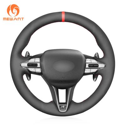 China Hyundai i30 N Veloster N 2017 2018 2019 2020 2021 Custom Black Suede Steering Cover for sale
