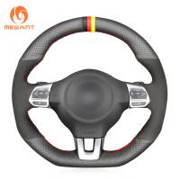 China VW Polo GTI Scirocco R Passat CC R-Line Suede Steering Wheel Cover with Hand Stitching for sale