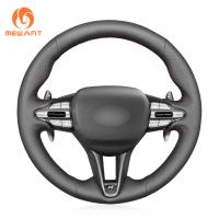 China Custom Leather Steering Wheel Cover for i30 N Veloster N 2017-2021 Fan Club Design Style for sale