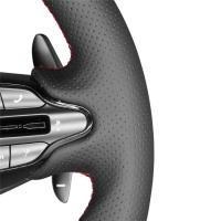 China Custom Leather Steering Wheel Cover for i30 N Veloster N 2017-2021 Fan Club Design Style for sale