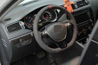 China Black Soft Suede Steering Wheel Cover for Volkswagen Golf 7 Mk7 Polo Jetta Passat B8 VW Tiguan Sharan Touran for sale