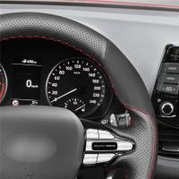 China Perfectly Fit Custom Suede Leather Steering Wheel Cover Hyundai i30 N Veloster N 2017-2021 for sale