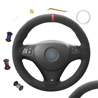 China Soft Suede Steering Wheel Cover for BMW 3 Series E82 E88 E90 LCI M3 E92 F30 E46 E39 M5 E60 G20 G30 G80 G82 M4 X5 X6 for sale