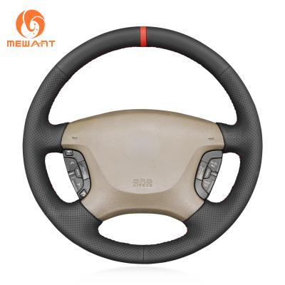 China Black Suede Steering Wheel Cover for Nissan Patrol Y61 Maxima Pathfinder Elgrand E51 1997-2015 for sale