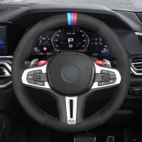 China Soft Suede Steering Wheel Cover for BMW 3 Series E82 E88 E90 LCI M3 E92 F30 E46 E39 M5 E60 G20 G30 G80 G82 M4 X5 X6 for sale