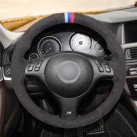 China Soft Suede Steering Wheel Cover for BMW 3 Series E82 E88 E90 LCI M3 E92 F30 E46 E39 M5 E60 G20 G30 G80 G82 M4 X5 X6 for sale