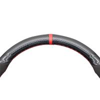 China Volkswagen Golf 7 GTI Golf R MK7 VW Polo GTI Scirocco Carbon Soft Suede Steering Wheel Cover for sale