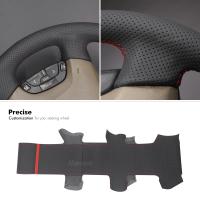 China Black Suede Steering Wheel Cover for Nissan Patrol Y61 Maxima Pathfinder Elgrand E51 1997-2015 for sale