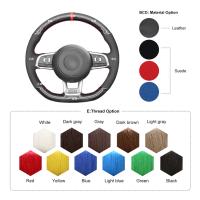 China Volkswagen Golf 7 GTI Golf R MK7 VW Polo GTI Scirocco Carbon Soft Suede Steering Wheel Cover for sale