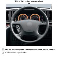 China Black Suede Steering Wheel Cover for Nissan Patrol Y61 Maxima Pathfinder Elgrand E51 1997-2015 for sale
