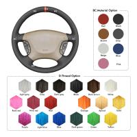 China Black Suede Steering Wheel Cover for Nissan Patrol Y61 Maxima Pathfinder Elgrand E51 1997-2015 for sale