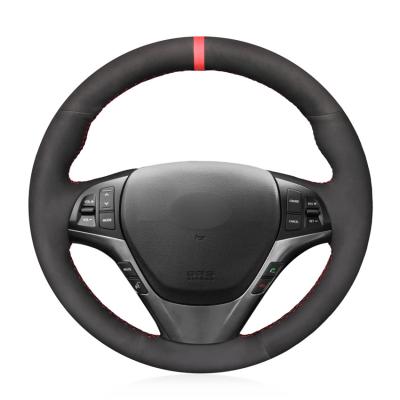 China Hyundai Genesis Coupe Rohens 2009-2016 Full Suede Steering Wheel Cover Hand Stitching for sale