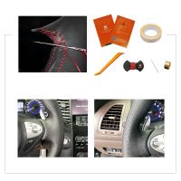 China Custom Hand Stitched Orange Steering Wheel Cover for Infiniti FX FX30d FX35 FX37 FX50 QX70 Juke F15 2010-2019 for sale