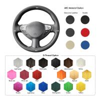 China Custom Hand Stitched Orange Steering Wheel Cover for Infiniti FX FX30d FX35 FX37 FX50 QX70 Juke F15 2010-2019 for sale