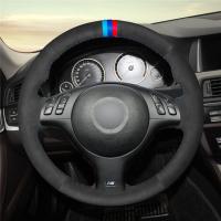 China Black Perforated Leather Steering Wheel Cover for BMW E46 E39 330i 540i 525i 530i 330Ci M3 2001-2003 for sale