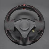 China 1999-2002 Year Hand Embroidered Leather Steering Wheel Cover for Nissan Skyline Coupe for sale