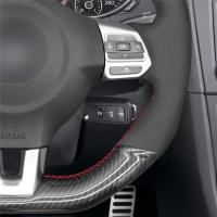 China Hand Stitched Carbon Soft Suede Steering Wheel Cover for Volkswagen Golf VI Variant for sale