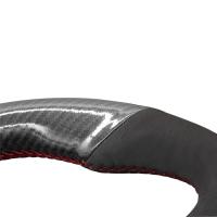 China Hand Stitched Carbon Soft Suede Steering Wheel Cover for Volkswagen Golf VI Variant for sale