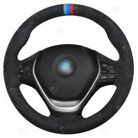 China Custom Black Suede Steering Wheel Cover for BMW 3 Series F30 F34 Gran 2 Series F22 Coupe F23 4 Series F32 F36 F20 for sale