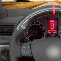 China Volkswagen VW Golf 5 Mk5 GTI R32 Passat R GT 2005 Carbon Soft Suede Steering Wheel Cover for sale