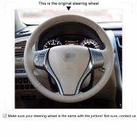 China 2014-2017 Nissan Qashqai X-Trail Teana Altima Sentra Black Suede Steering Wheel Cover for sale