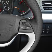 China Artificial Leather Purple Steering Wheel Cover for Kia Morning Picanto 2011-2016 for sale