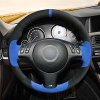 China Leather Steering Wheel Wrap for BMW E36 E39 E46 E53 E60 E63 E64 E87 F10 E90 F87 F82 F12 F13 for sale
