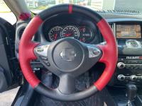 China Hand Stitched Red PU Leather Steering Wheel Cover for Nissan Juke 370Z Sentra SV Maxima Infiniti FX35 FX37 FX50 QX70 for sale